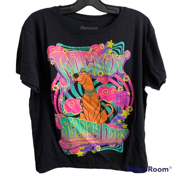 Scooby-Doo! | Tops | Scoobydoo Black Graphic Tee Shirt Rockin With The ...